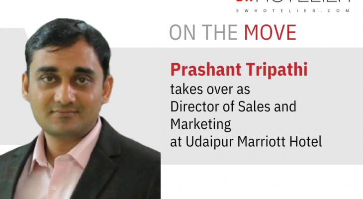 Prashant Tripathi takes over as the Director of Sales and Marketing at Udaipur Marriott Hotel ...